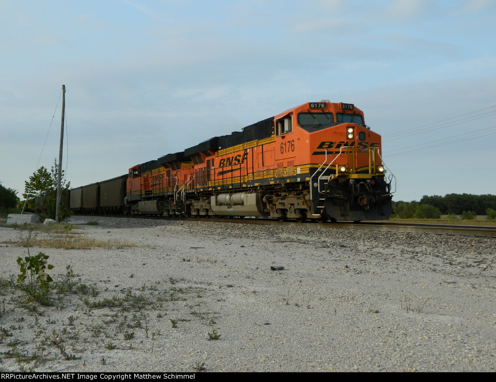 BNSF 6176 Leads A Loaded Coal South